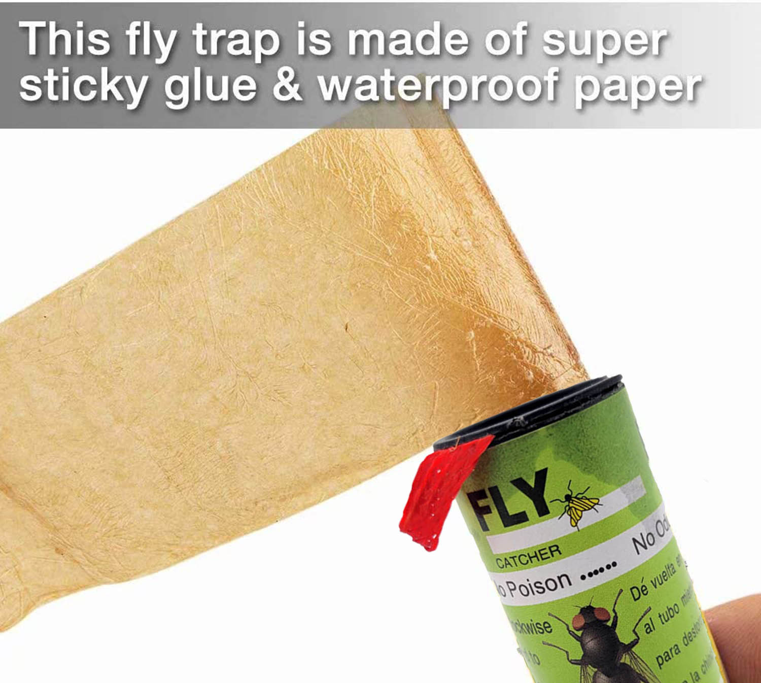 Stem Light Trap Refills Fruit Fly Sticky Trap Insect Glue Paper ...