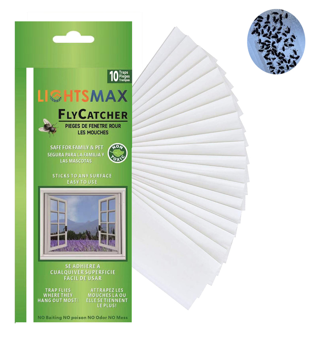 Fly Clear Window Fly Traps Bug Fly Killer Window Decal Non-Toxic, Tota ...